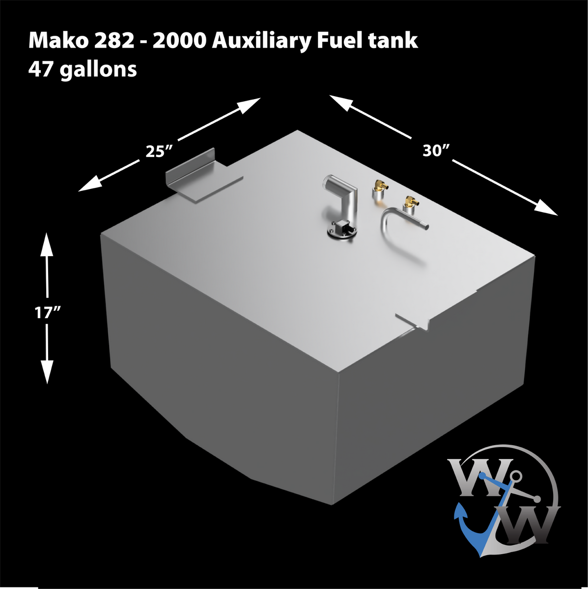 Mako 282 - 2000 - 193 & 47 gal. OEM Replacement Bow and Belly Fuel Tan ...